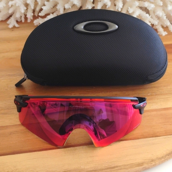 Oakley | Accessories | Oakley Nwtencoder In Matte Black Red Wrap Frame ...
